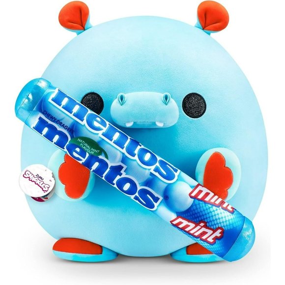Zuru | Toys | Snackles Mentos Mint Huch The Hippo 4 Blue Plush Stuffed Animal Zuru | Poshmark